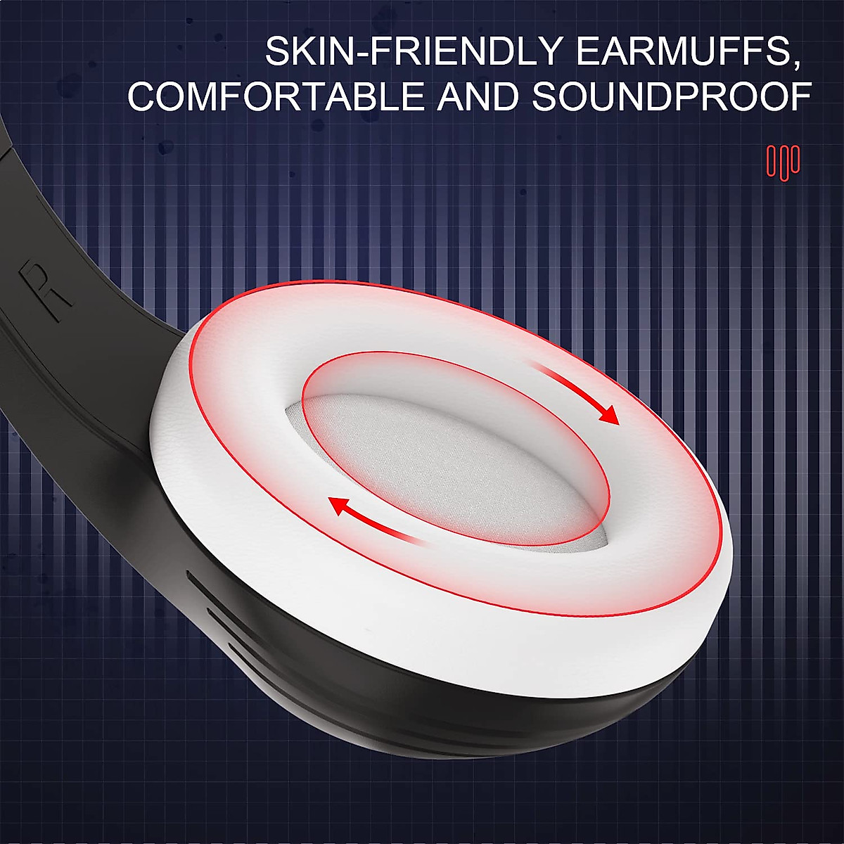 Gaming Headset PC Headphones for Xbox One PS4 PS5 Computer Laptop Tablet Smartphones with Microphone - A9Plus Black White