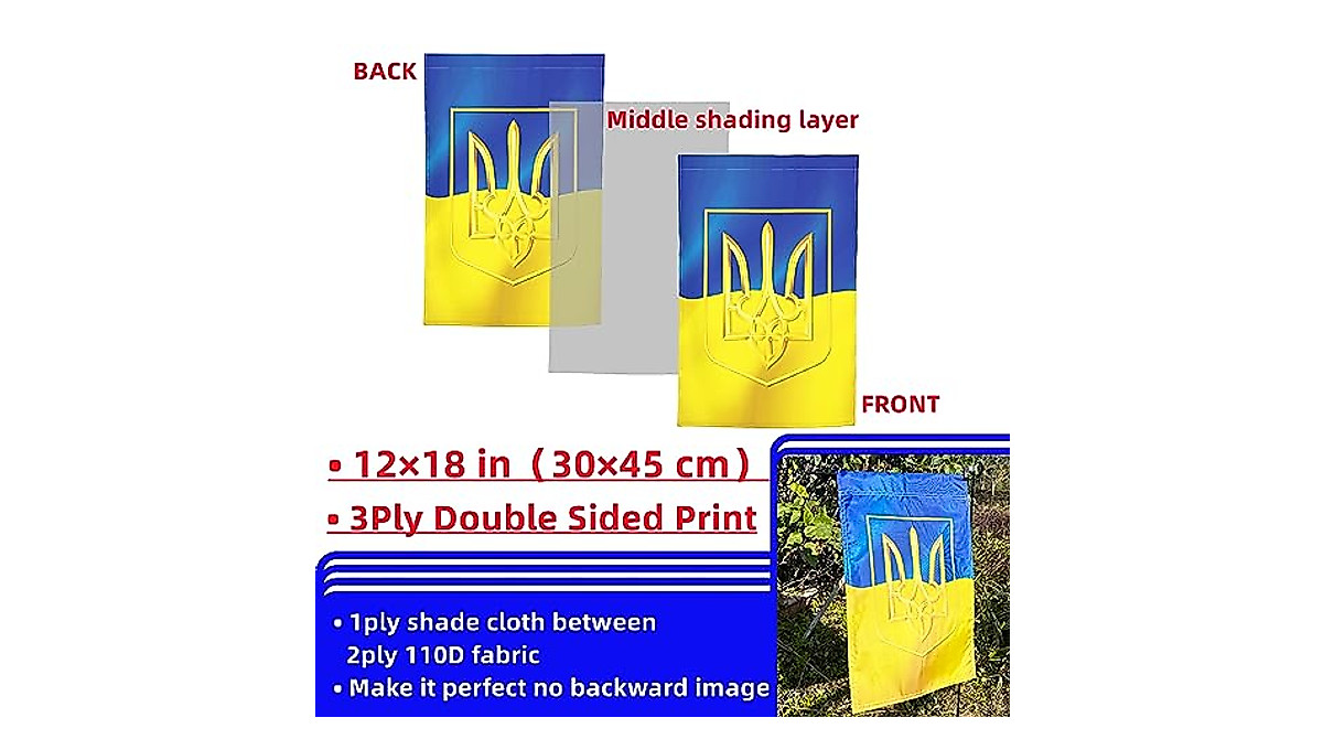 Ukraine Flag 3x5 Ft & Garden Flags - Fade Resistant Outdoor Decor