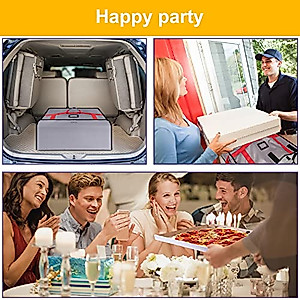 Pizza Delivery Bag,Large Pizza Carrier Insulated Hot Food Bags for Delivery,Thermal Food Delivery Bag, Reusable Warmer Pizza Box,Pizza Bags for Delivery,Large Size 22 * 22 * 8.6 inches,Grey
