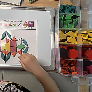 2 Pack 3-Tier Stackable Storage Container Box, Crafts Storage Box with 30 Adjustable Compartments, Plastic Organizer Box for Arts and Crafts, Toy, Fuse Beads, Washi Tapes, Jewelry - 9.4"x6.5"x7.2", Pink & Transparent