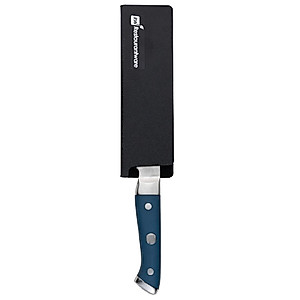 Sensei 6.5 x 2 Inch Knife Sleeve, 1 BPA-Free Knife Protector - Fits Utility Knife, Felt Lining, Black Plastic Knife Blade Guard, Durable, Cut-Proof - Restaurantware