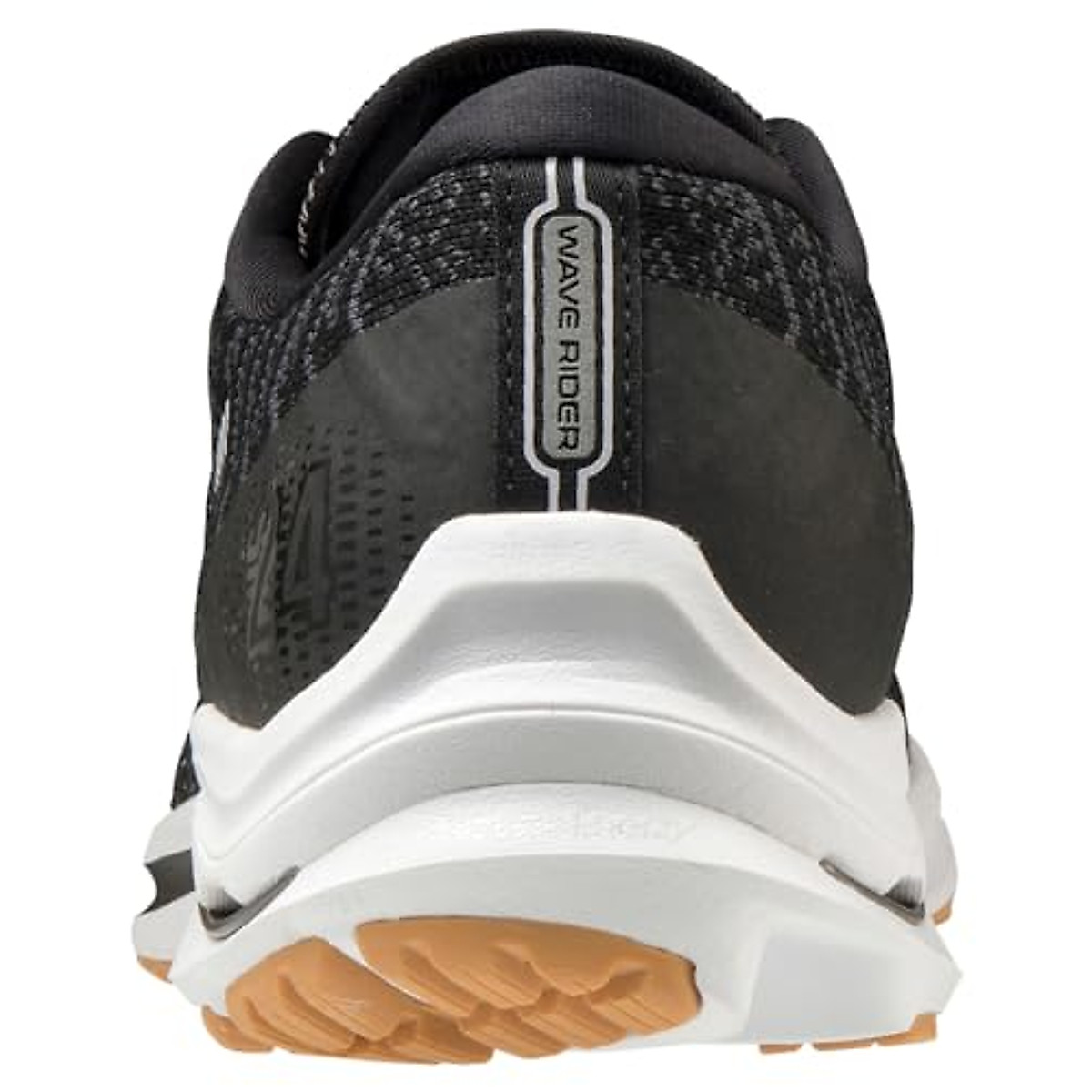 Mizuno Men's Wave Rider 24 WAVEKNIT Running Shoe, Black-Dark Shadow, 10 D US