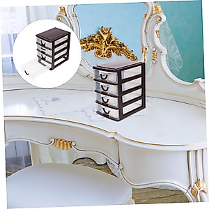 ABOOFAN 4 Cosmetic Containers Compact Stacking Drawer Sundries Holder Cosmetic Organizer Drawers Storage Boxes for Organizing Toiletry Containers Bin Organizer Storage Rack Office Desktop