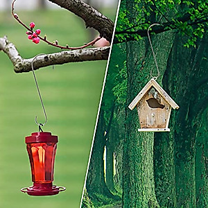 TQVAI 12-Inch Tree Branch Hook, Stainless Steel Bird Feeder Hook Hanger, Metal Hanging S Hooks for Bird Feeder, Bird House, Bird Bath, Plants, 3 Pack