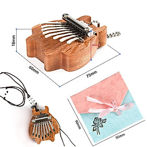 RIMLUFE cute mini kalimba calimba mbira hand harp musical instruments marimba small portable finger thumb piano accessories beginners piano instruments adults 8 key calming gifts