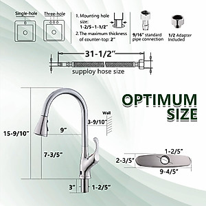 APPASO Touchless Kitchen Faucet Brushed Nickel with Pull Down Sprayer, Motion Sensor Activated Hands-Free Kitchen Faucet, Single Handle Smart Kitchen Sink Faucet