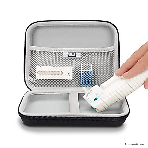 USA GEAR 7.5" Thermometer Case - Digital Thermometer Case for Forehead Thermometer, Infrared Thermometer, Ear Thermometer Compatible with Braun, Goodbaby, iHealth, iProven & More Thermometers - Black