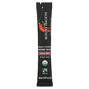 Mount Hagen 25 Count Single Serve Instant Coffee Packets | Organic Medium Roast Arabica Beans | Eco-friendly, Fair-Trade [25 sticks/1.76oz/50g]