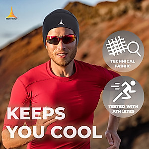 Helmet Liner Sweat Wicking Skull Cap Beanie. Ultimate Performance Moisture Wicking. Fits Under Helmets