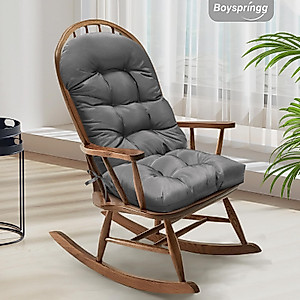 Patio Chair Cushions High Back Thicked Chair Pad Adirondack Chair Cushion, Waterproof and Fade- Resistant Patio Chairs Cushion Throw Rocking Chair Cushions Outdoor and Indoor,43in*20in (Grey)