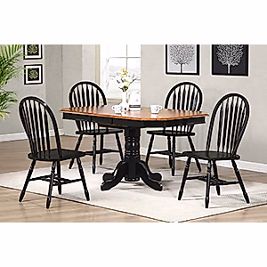 Sunset Trading Black Cherry Selections Dining Chairs, Distressed Antique rub Through