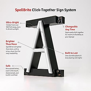 SpellBrite ABIERTO 24 HORAS Sign for Businesses | Abierto-Related Signs with Neon Look, White LED Light | 25.2" x 23.8"