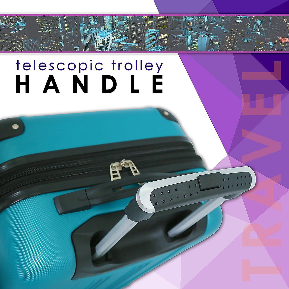 Travelers Club Chicago Hardside Expandable Spinner Luggage, Teal, 20" Carry-On