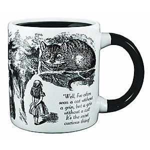 The Unemployed Philosophers Guild Disappearing Cheshire Cat Heat Transforming Color Changing Reveal Mug - Add Coffee and The Cheshire Cat Disappears Except for its Grin, Comes in a Fun Box