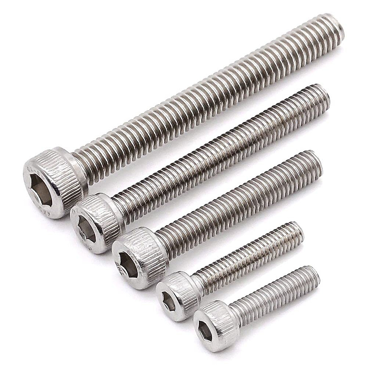 50pcs M5-0.8 x 35mm Socket Head Cap Screws, 18/8 Stainless Steel 304, Fully Threaded Hex Drive Screws, Corrosion-Resistant, High Strength, for Machinery, Furniture, 3D Printing and More