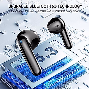 Wireless Earbuds, Bluetooth 5.3 Earbuds Hi-Fi Stereo, 3g Bluetooth Headphones in Ear with 4 ENC Mic, 40Hrs USB-C LED Mini Charging Case Ear buds, IP7 Waterproof Sport Earphones for Android iOS [2023]