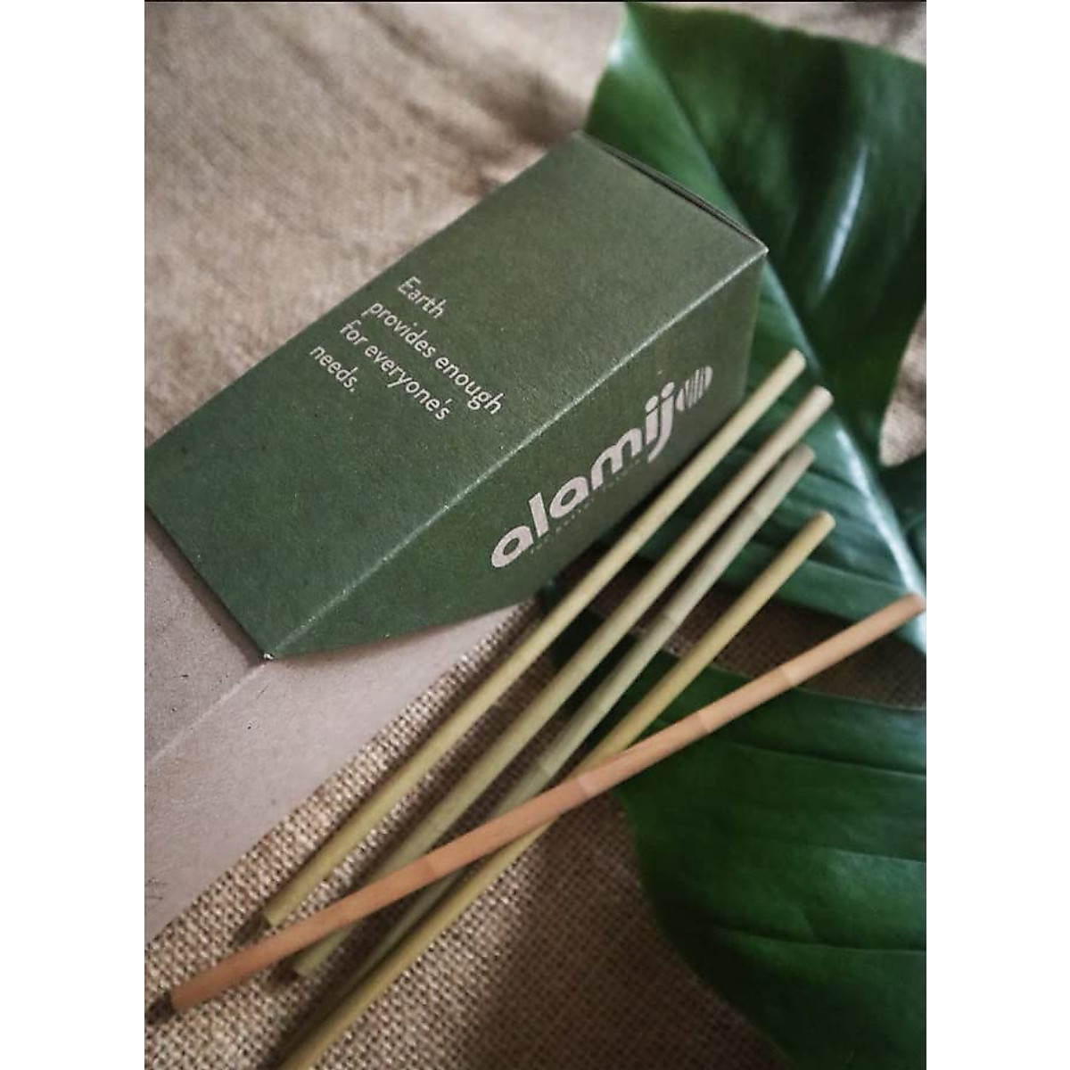 ijo grass straw IJO grass straws 100% natural, biodegradable, compostable, plastic free, eco drinking straws Pack of 100