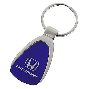 Au-TOMOTIVE GOLD Tear Drop Key Chain for Honda Passport (Blue)
