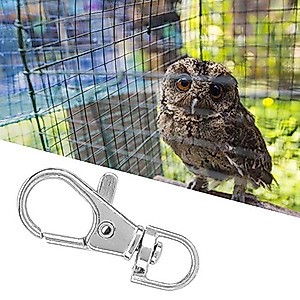 SALALIS 12 PCS Bird Cage Door Buckle Locks, Metal Hook Clip Anti Escape Swivel Buckle Lock Hook Clip Prevent Claw Trigger Open Birds Cage Accessories