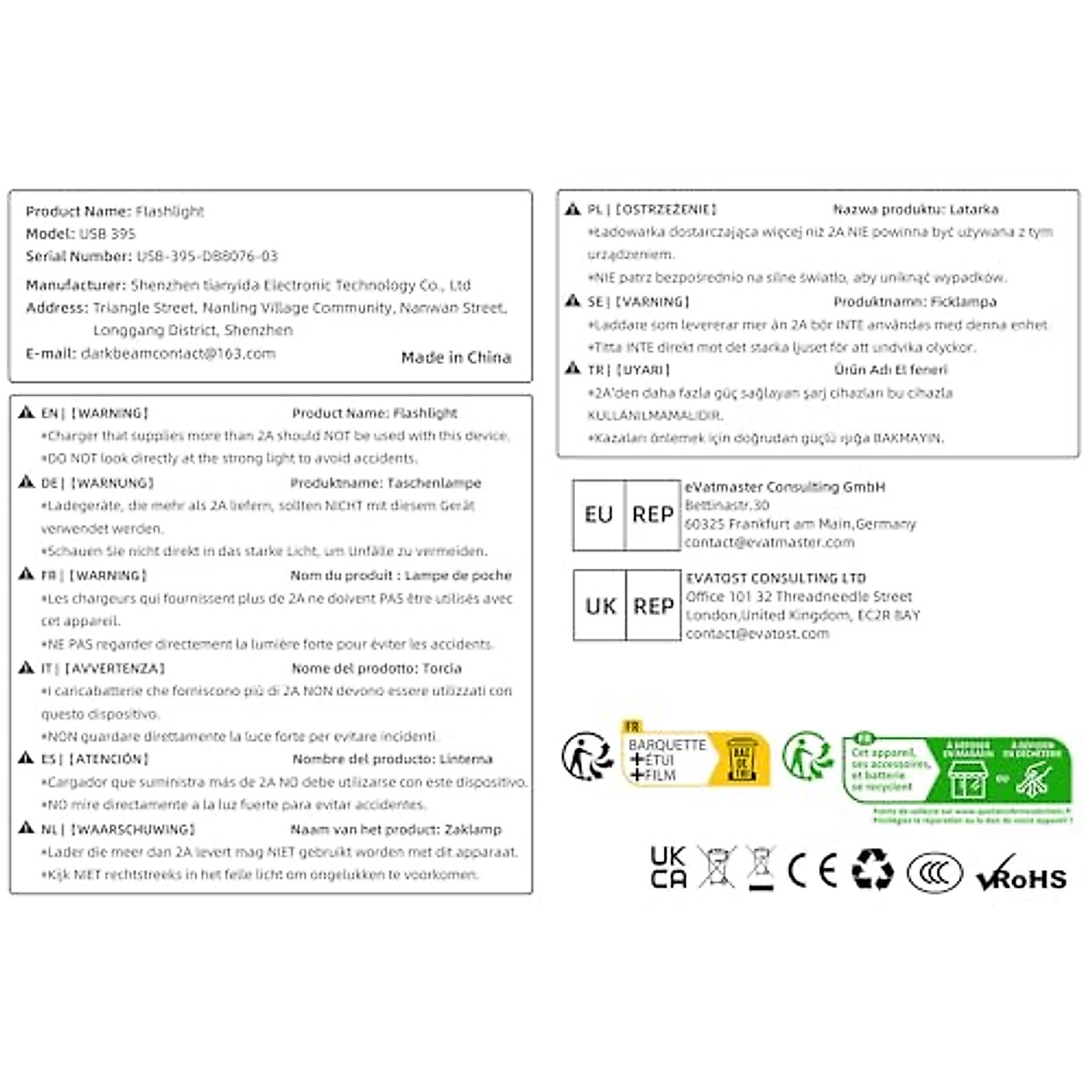 DARKBEAM UV Light Rechargeable USB Flashlight 395nm Blacklight Ultraviolet Wood's Lamp LED Portable Mini Handheld Pocket Torch Detector for Dog Urine Pet Stains Anti-counterfeiting, Resin Curing