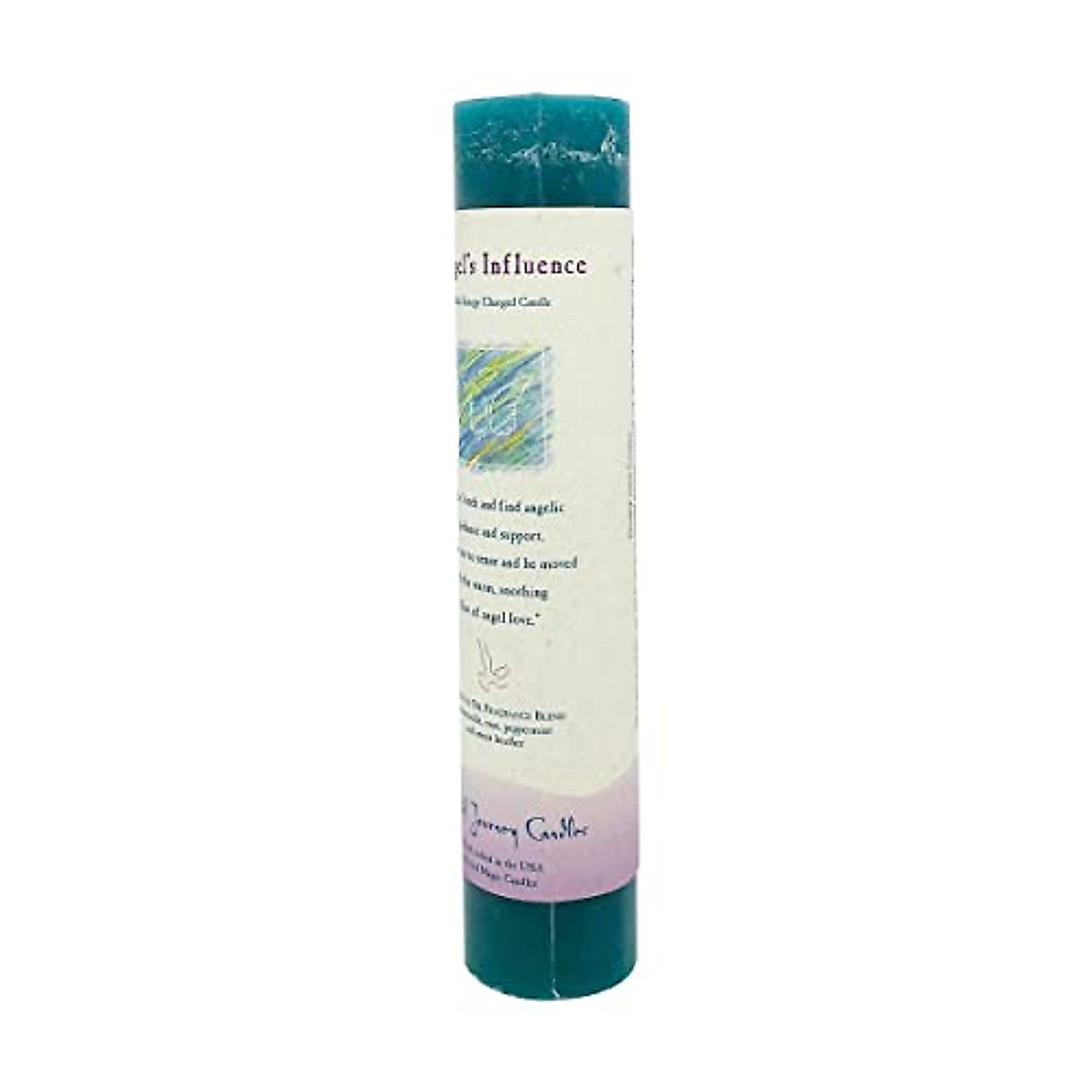 CRYSTAL JOURNEY Candle Pillar Angels Influence, 1 EA