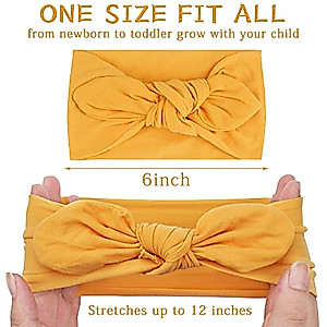 CellElection 23PCS Baby Nylon Headbands Hairbands 6Inch Hair Bow Elastics Super Stretchy Soft Headbands Turbans Handmade Hair Accessories for Baby Girls Newborn Infant Toddlers Kids…