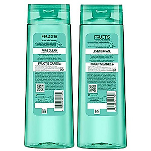 Garnier Hair Care Fructis Pure Clean Shampoo, 12.5 Fl Oz, 2 Count