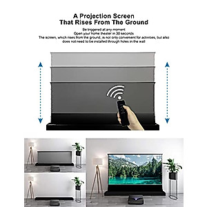 Vivid Storm Since 2004-Projection Screen S PRO Portable Folding Stand Indoor Tension ALR Floor Screen, Home Cinema Movie,Compatible with 4K/3D/HD Ultra Short Throw Laser Projector,VSDSTUST100H