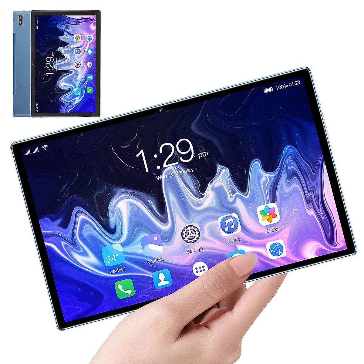 GLOGLOW Digital Tablet, Dual Speakers 10.1 Inch 2 in 1 Tablet FDH Screen for Reading for Game (US Plug)
