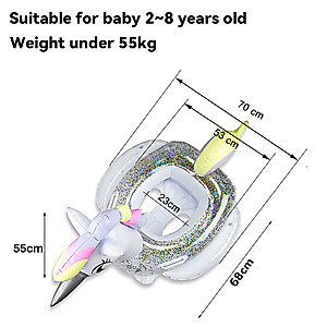 CICITOYWO Toddler Pool Floats, Kids Inflatable Float Raft with Handle, Water Swim Beach Floaties Toys Party Supplies, Baby Swimming Ring for 2-8 Years Old Kid