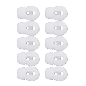 Yutoner 5 Pairs AirPods Ear Tips Anti-Slip Silicone Earbuds Cover Compatible with Apple AirPods 2 & AirPods or EarPods-【Not Fit in The Charging Case】 (White)