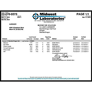 Gargeer 3oz Bearded Dragon Food. Complete Gel Diet for Both Juveniles and Adults. Proudly Made in The USA, Using Premium Ingredients, Fortified Gourmet Formula. Enjoy!