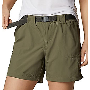 Columbia Women's Sandy River Cargo Short, Breathable, UPF 30 Sun Protection, Stone Green, Large