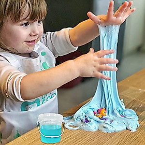 50 PCS 10 oz Slime Containers with Lids and Handles, Plastic 300ml Storage Bucket Containers, Clear Slime Storage Case for Slime DIY Art Craft, Pigment, Small Tools, Part Material