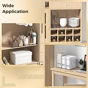 2 Pack Purse Divider Organizers for Closet, 16.3'' x 7.9'' x 6.4'' Adjustable Clear Shelf Dividers for Bags Purses Closet Organization, Handbag Divider Organizer Holders for Bookshelf Bedroom