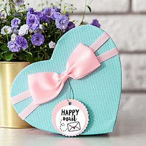 Happy Mail Labels 1 Inch Round 500 Stickers Envelop Seals for Small Business Shipping Packaging Sticker