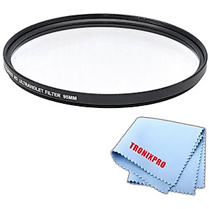 Tronixpro 95mm Pro Series High Resolution Digital Ultraviolet UV Protection Filter for Sigma 150-600mm 50-500mm, Tamron SP 150-600mm f/5-6.3 Di VC USD Lens + Microfiber Cloth
