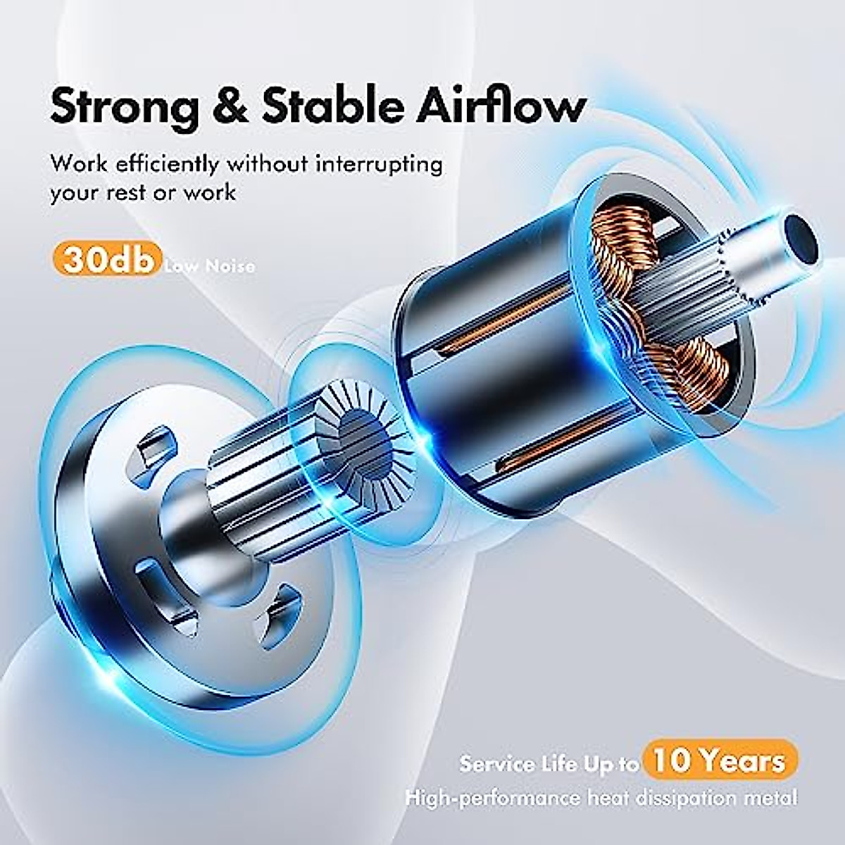 Camping Fan with LED Lantern, 10400 mAh 9 Inch Portable Fan Rechargeable Battery Powered Fan with Stepless Speed and Quiet Battery Operated Tent Fan for Picnic, Barbecue, Fishing, Travel, Home