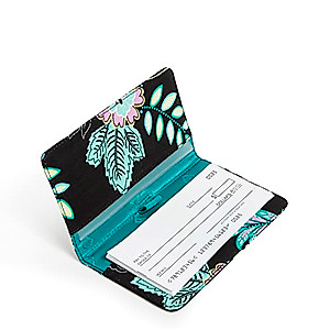 Vera Bradley Women's Cotton Checkbook Cover, Island Garden - Recycled Cotton, One Size