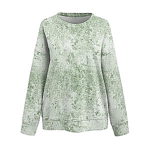 JJHAEVDY Christmas Fashion Sweatshirts for Women Graphic Tunic Casual Letter Tshirts Cute Sweatshirts Spooky Season Sweatshirt Outfits(4-Mint Green,Medium)