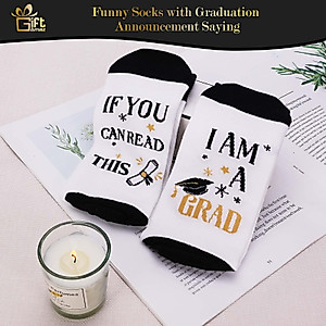 GiftAmaz 2024 Graduation Gifts Set for Her, Congrats Grad Gift Basket Set Include Coffee Mug, Keychain, Bracelet, Candle & Flower for Senior College Graduated Women Girl Congratulations Birthday Gift