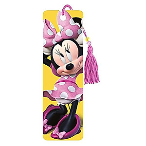 Classic Disney Disney Mickey and Minnie Mouse Bookmark Set - Bundle with 1 Mickey Mouse Bookmark, 1 Minnie Mouse Bookmark, and Mickey Roadster Stickers (Mickey Party Favors)