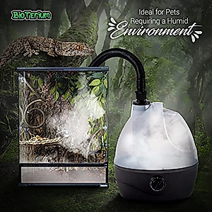 BIOTERIUM Reptile Humidifier | 2L Reptile Fogger Ideal In Terrarium for Reptiles | Compatible With Most Terrariums and Enclosures | With Extendable Hose and Adjustable Fog Output