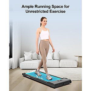 Lichico Walking Pad Under Desk Treadmill, Portable Small Treadmills for Home and Office, 2.5HP Super Quiet Brushless Motorized Walking Jogging Running Machine with Remote Control