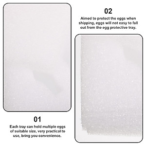 Angoily Rutin Egg Protection Reusable Egg Container Shipping Foam Egg Holder for Shipping Refrigerator Egg Organizer Desktop Egg Holder Eggs Organizer Foam Egg Holder Pearl Cotton Egg Tray