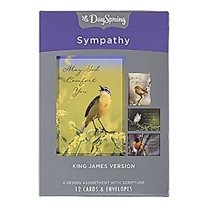 DaySpring - Sympathy - Comforting Thoughts - 12 Boxed Cards, KJV (60934),Multi