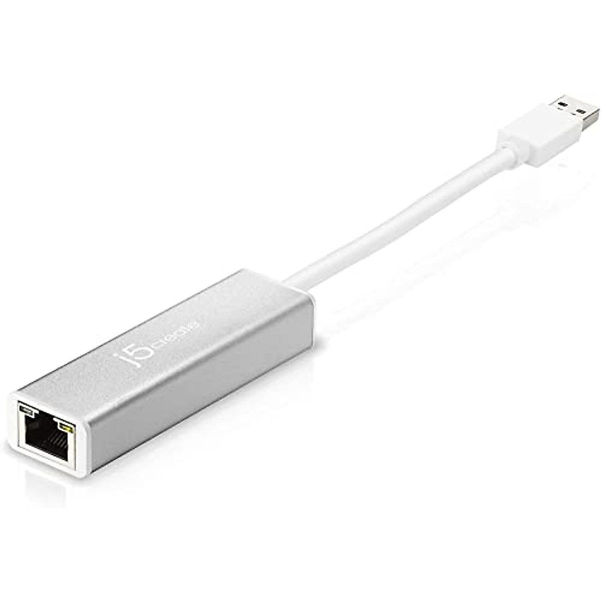 j5create USB 3.0 to RJ45 Gigabit Ethernet Adapter, 10/100/1000 Ethernet LAN Network Adapter for Mac, Windows 11/10/8.1/7, Chrome OS, Desktop, Laptop (JUE130)