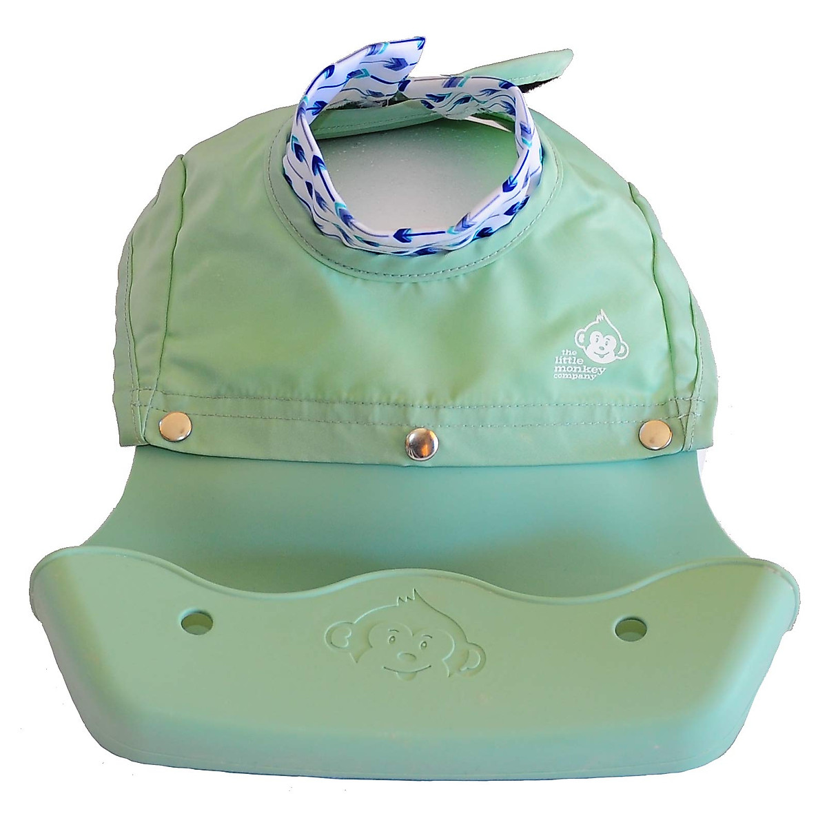 The Little Monkey Company Silicone Bibs for Babies and Toddlers - Wipes Clean in Seconds Waterproof Bib Protects from Every Mess - Made with Premium Materials