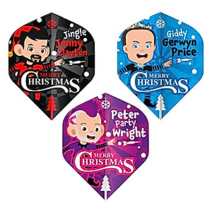 RED DRAGON Limited Edition Christmas 2022 Multi Pack Player Dart Flights - 3 Sets per Pack (9 Flights in Total)