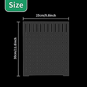 HingoFuni Fish Tank Divider Aquarium Acrylic Isolation Grid Board Divider with Suction Cups Accessories Transparent Plate Baffle Blocking Fish Partition Net Freshwater Ornament 25x30cm